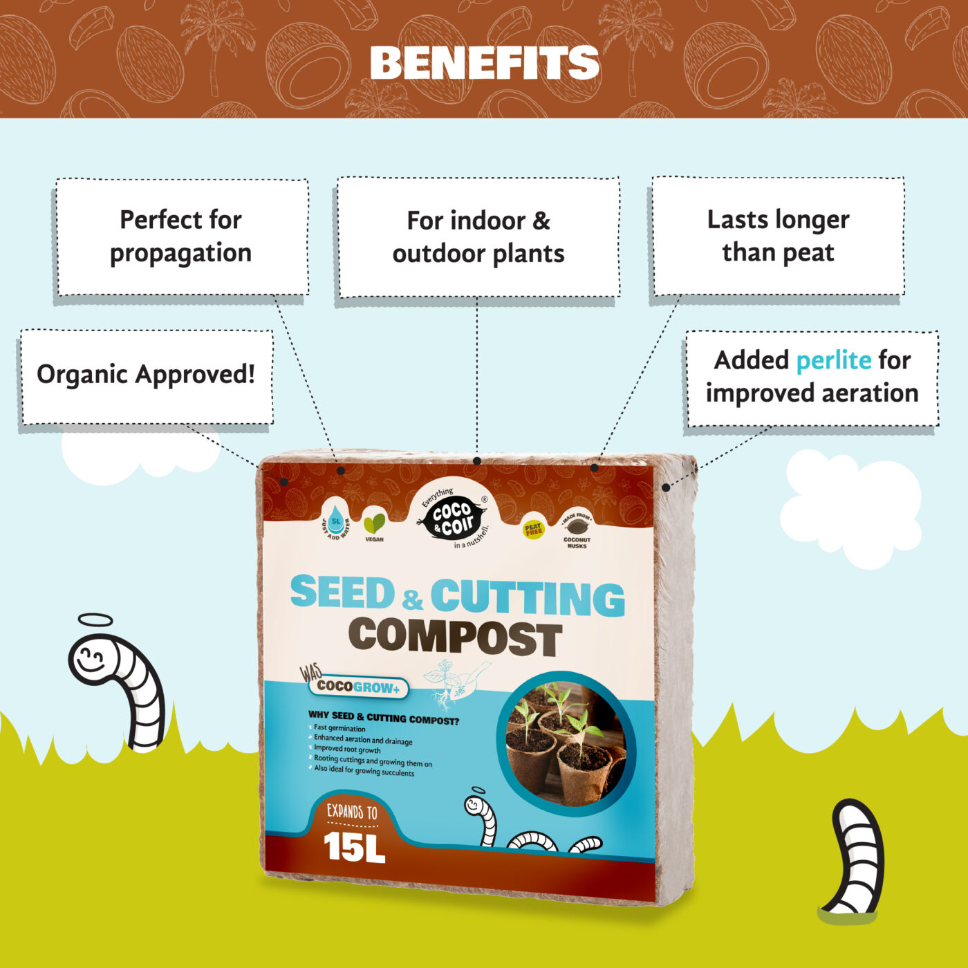 Coir Compost - 75L - 100% organic | Coco & Coir