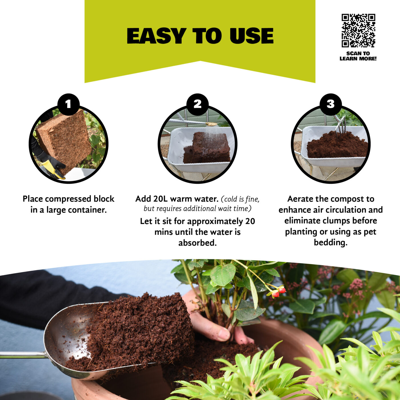 Coir Compost - 75L - 100% organic | Coco & Coir